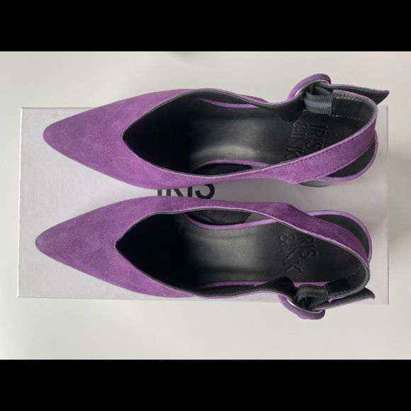 IRIS & INK | Shoes | Iris Ink Woman Eira Suede Slingback Pumps Violet ...